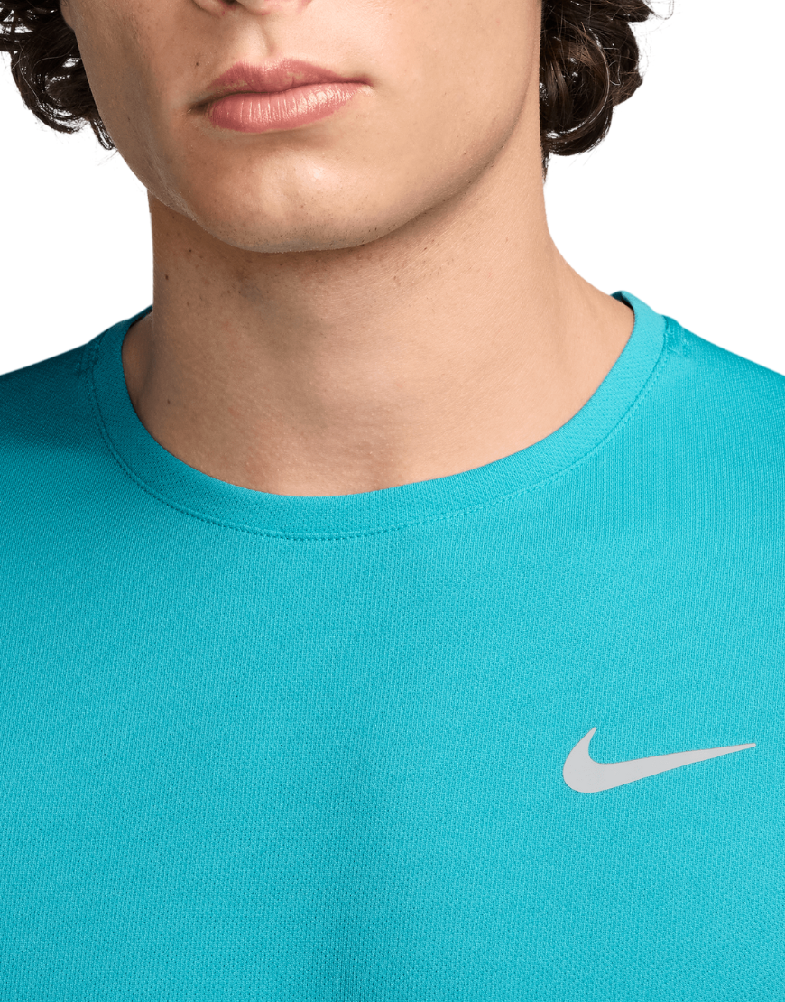 Men's Dri-Fit UV Miler Short-Sleeve Running Top :Dusty Cactus | Reflective Silver – iRUN Singapore