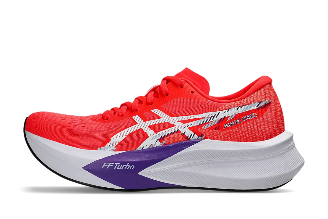 Women's Asics Magic Speed 4 Racing Shoes :Flash Red | White – iRUN ...