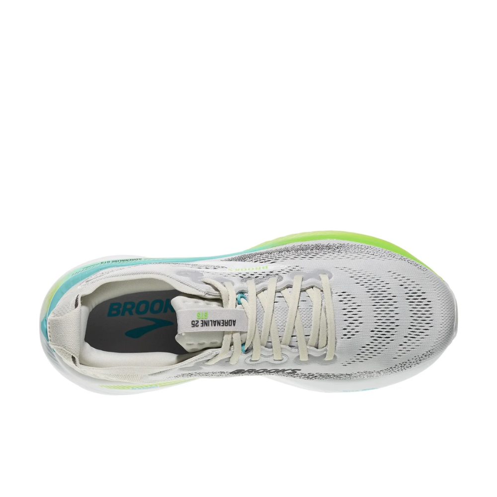 Men's Brooks Adrenaline GTS 25 Running Shoes :Oyster | Green Gecko ...