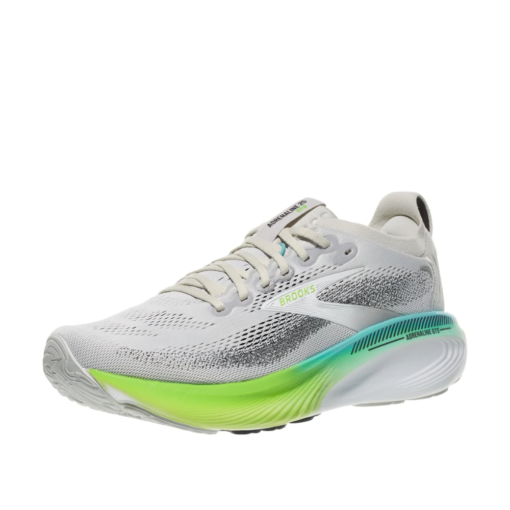 Men's Brooks Adrenaline GTS 25 Running Shoes :Oyster | Green Gecko ...