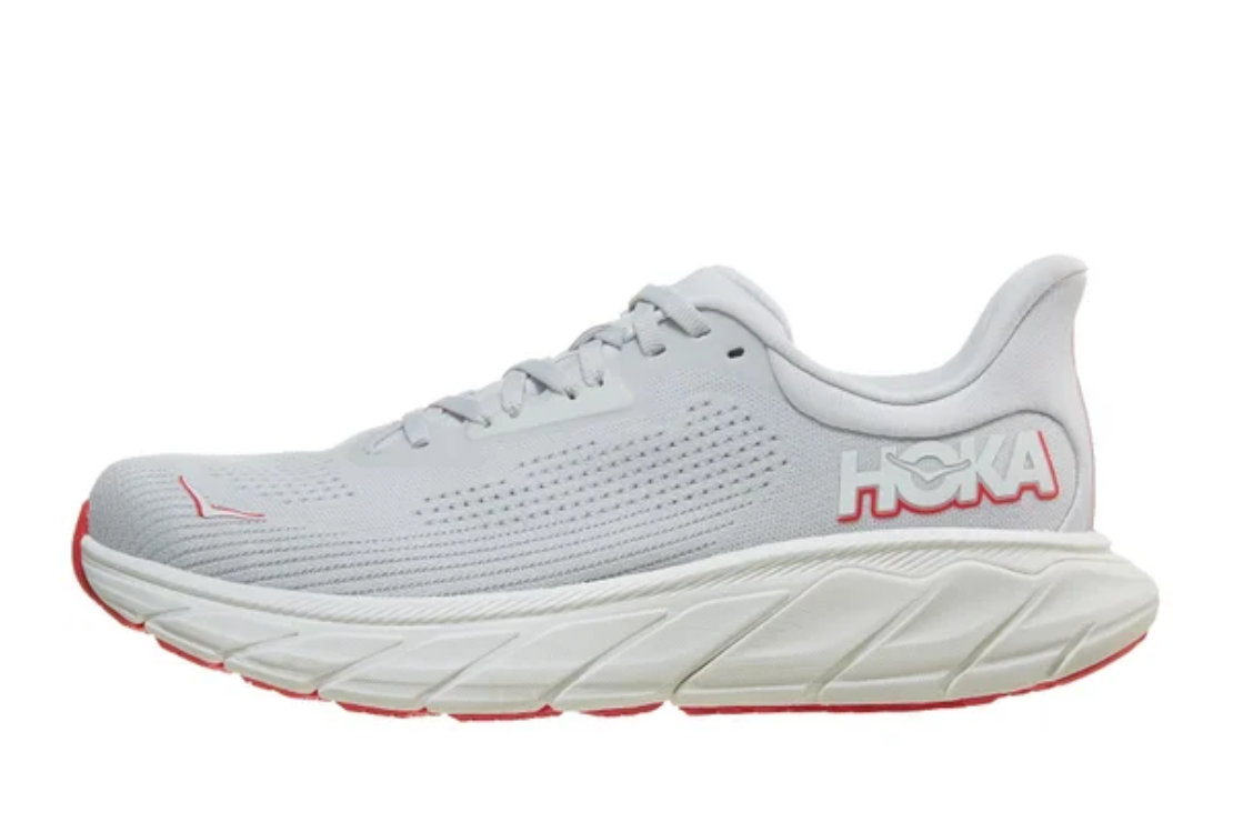 Women's Hoka Arahi 7 Wide Running Shoes :Cosmic Grey | Ruby Red – iRUN ...