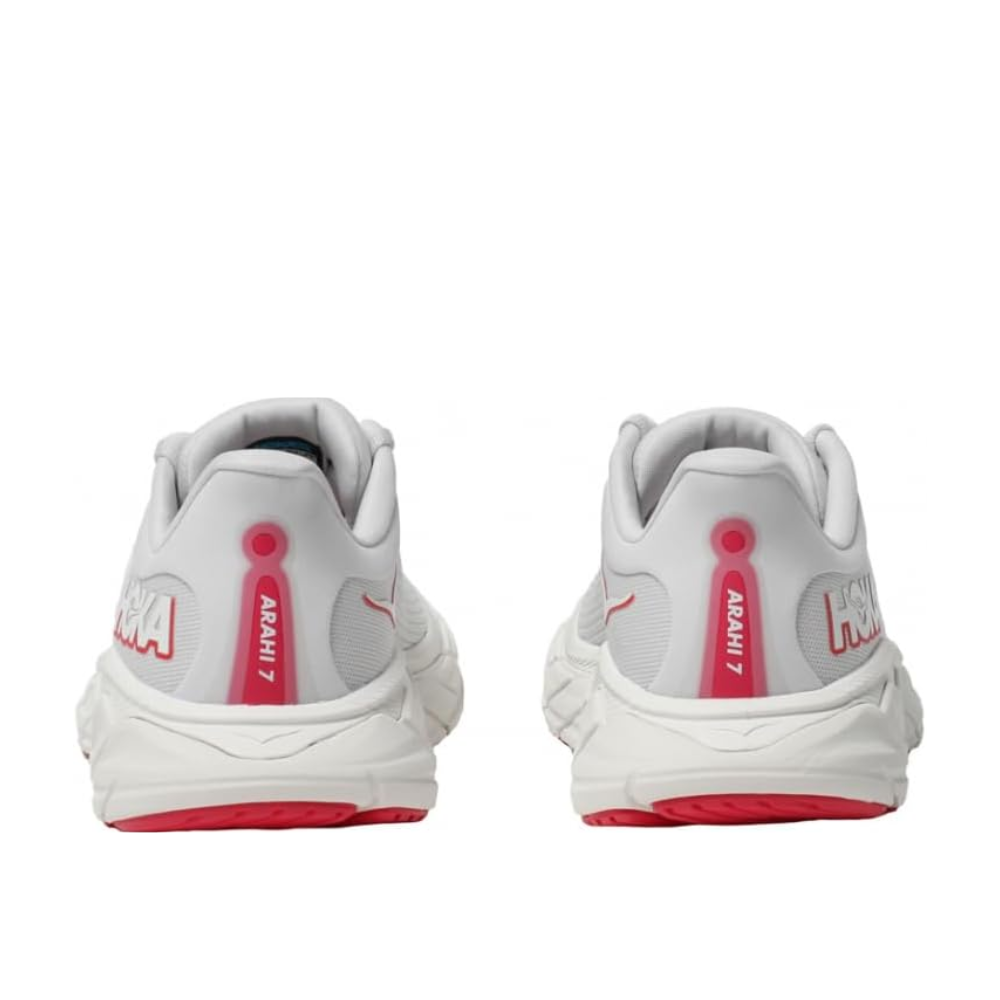 Women's Hoka Arahi 7 Wide Running Shoes :Cosmic Grey | Ruby Red – iRUN ...