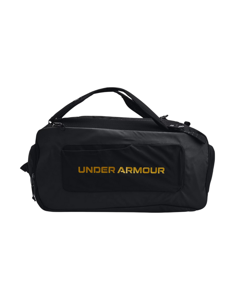 UA Contain Duo Small Backpack Duffle :Black | Metallic Gold – iRUN ...
