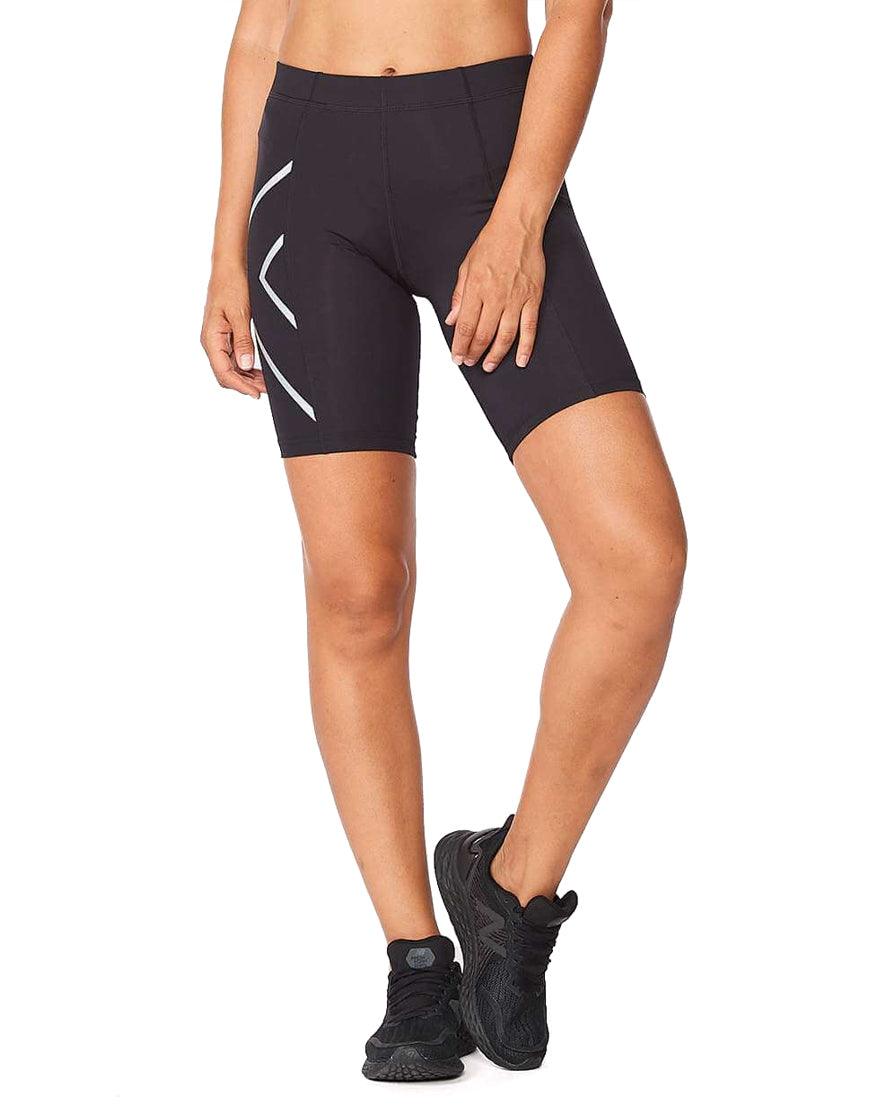 Women's 2XU Core Compression Shorts :Black | Silver – iRUN Singapore