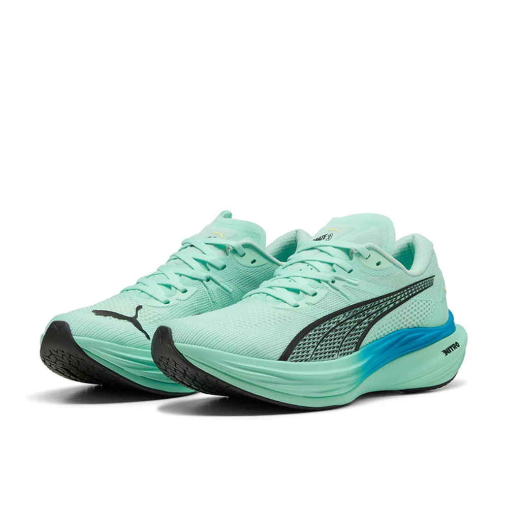 Men's Puma Deviate Nitro 3 Running Shoes :Mint Melt | Speed Blue – iRUN ...