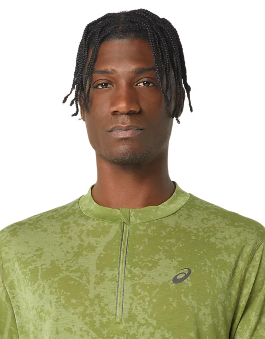Men's Asics Metarun Pattern 1/2 Zip Short Sleeve Top: Cactus – iRUN ...