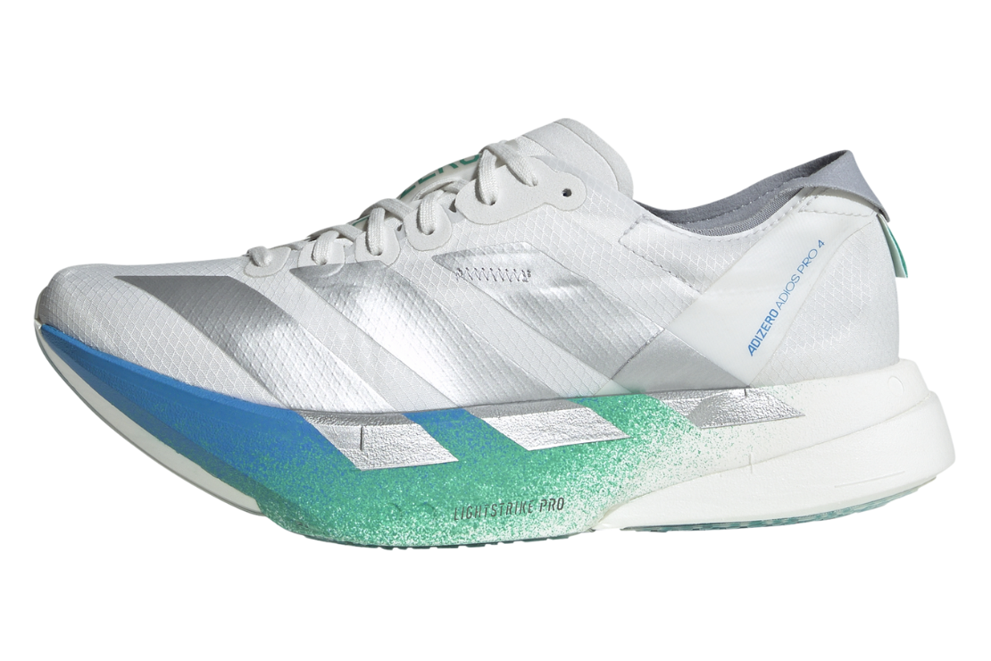 Women's Adidas Adizero Adios Pro 4 :CRYWHT/MSILVE/GLRGRN – iRUN Singapore