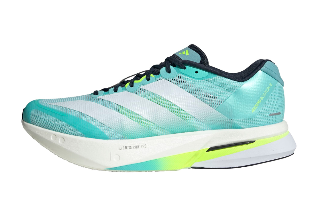 Men's Adidas Adizero Boston 13 Running Shoes :Flash Aqua | Cloud White ...