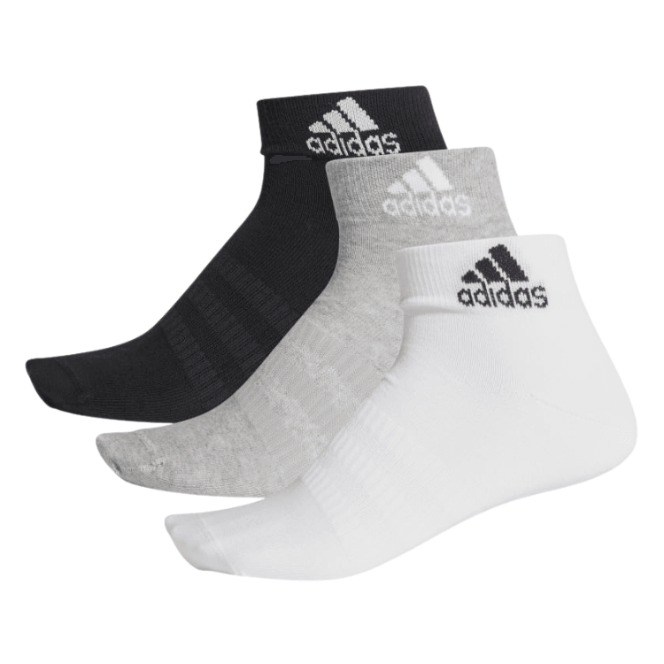 Adidas Adult Training Ankle Socks (3 Pack | 2 Colours) – iRUN Singapore