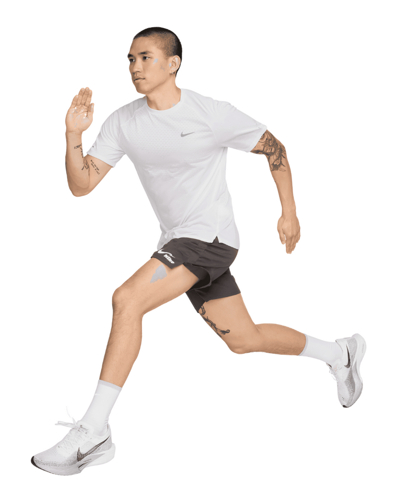 Men's Nike Dri-FIT ADV Short-Sleeve Stride Running Top :White ...