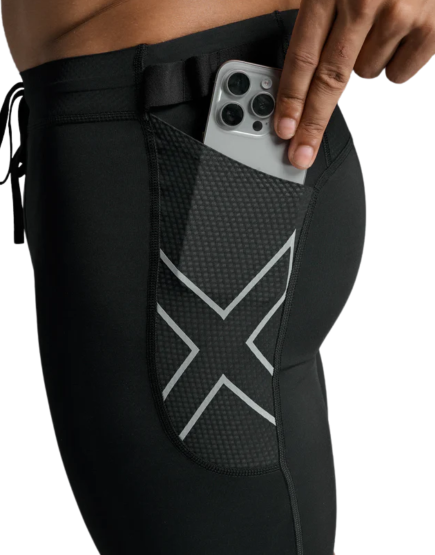 Men's 2XU Aero Mesh Compression Running Shorts :Black | Silver ...