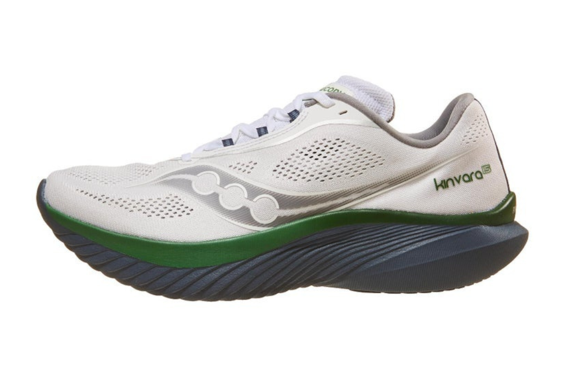 Men's Saucony Kinvara 15 Running Shoes :White | Navy – iRUN Singapore